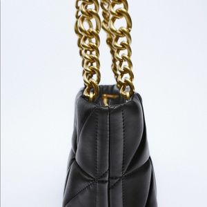 Zara | Bags | Zara Quilted City Bag With Gold Chain Strap | Poshmark